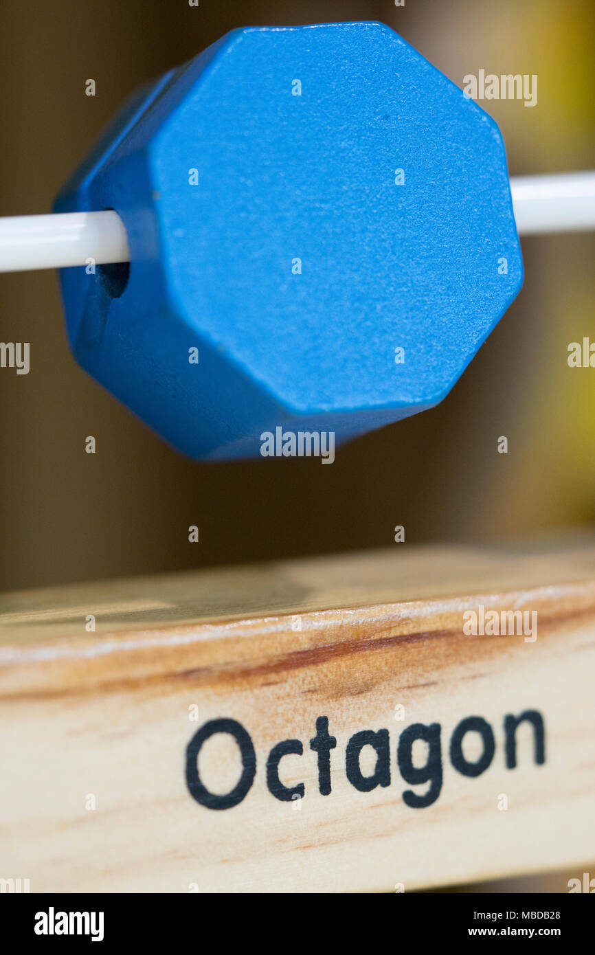 Octagon Blue color - Wooden toys to learn and play with shapes and ...