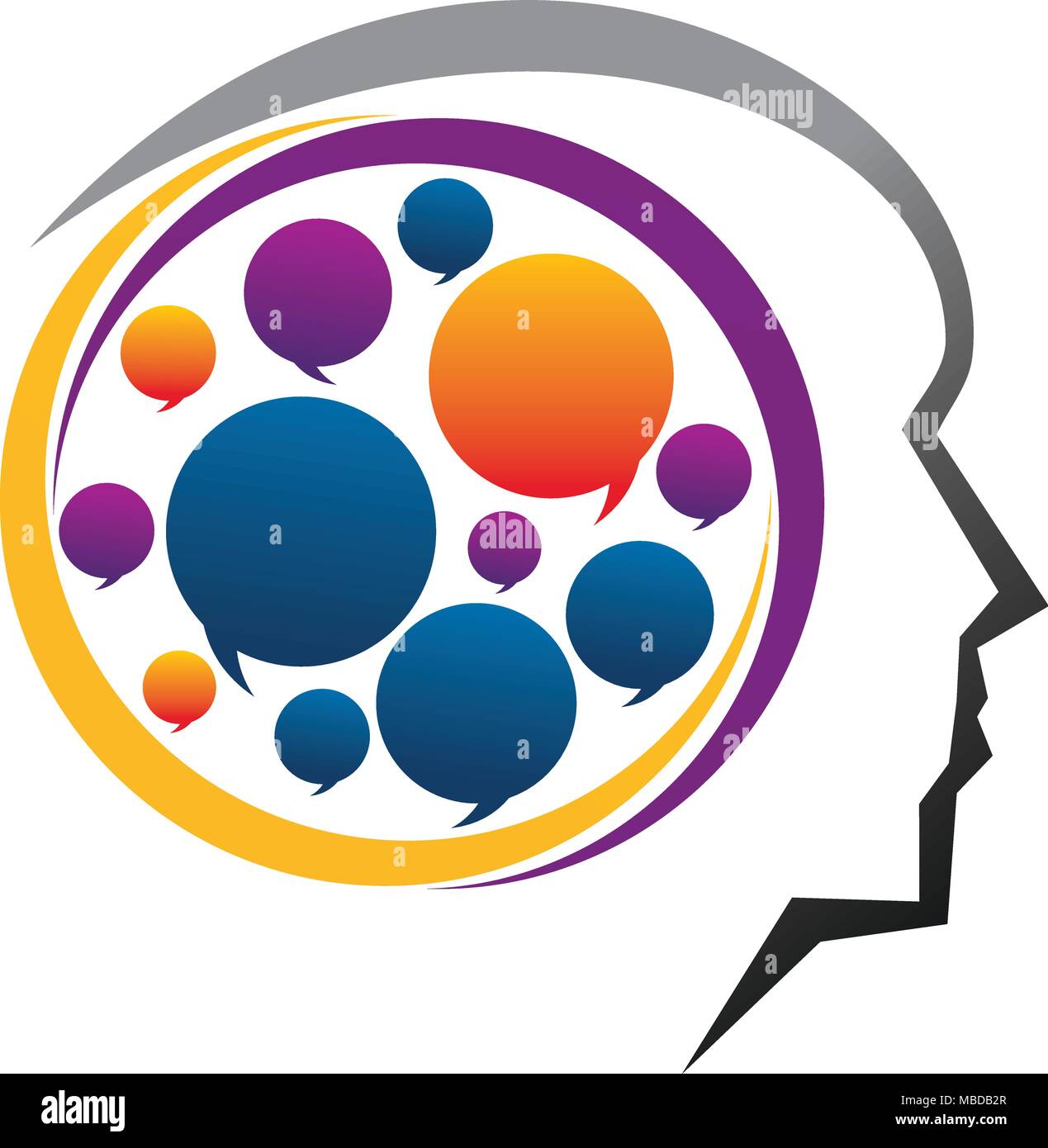 Brain Think Process Stock Vector Image & Art - Alamy