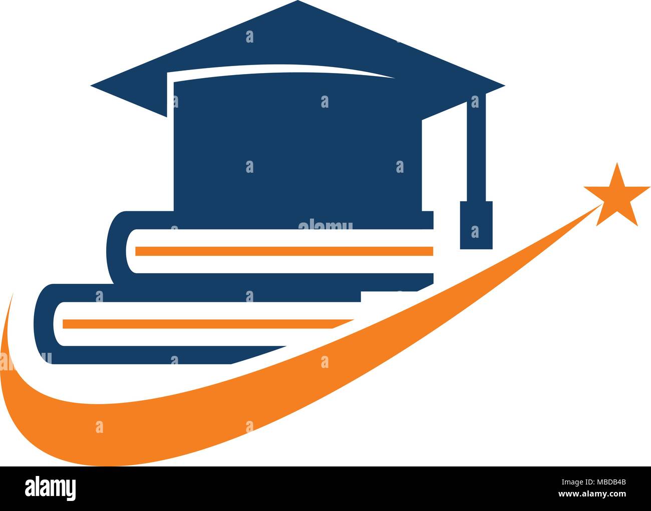 Books Graduation Cap Stock Vector Image & Art - Alamy