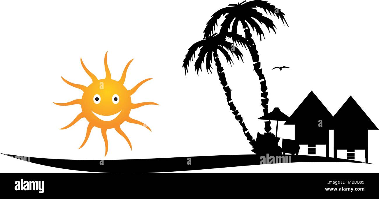 Beach Logo Design Template Vector Stock Vector Image & Art - Alamy