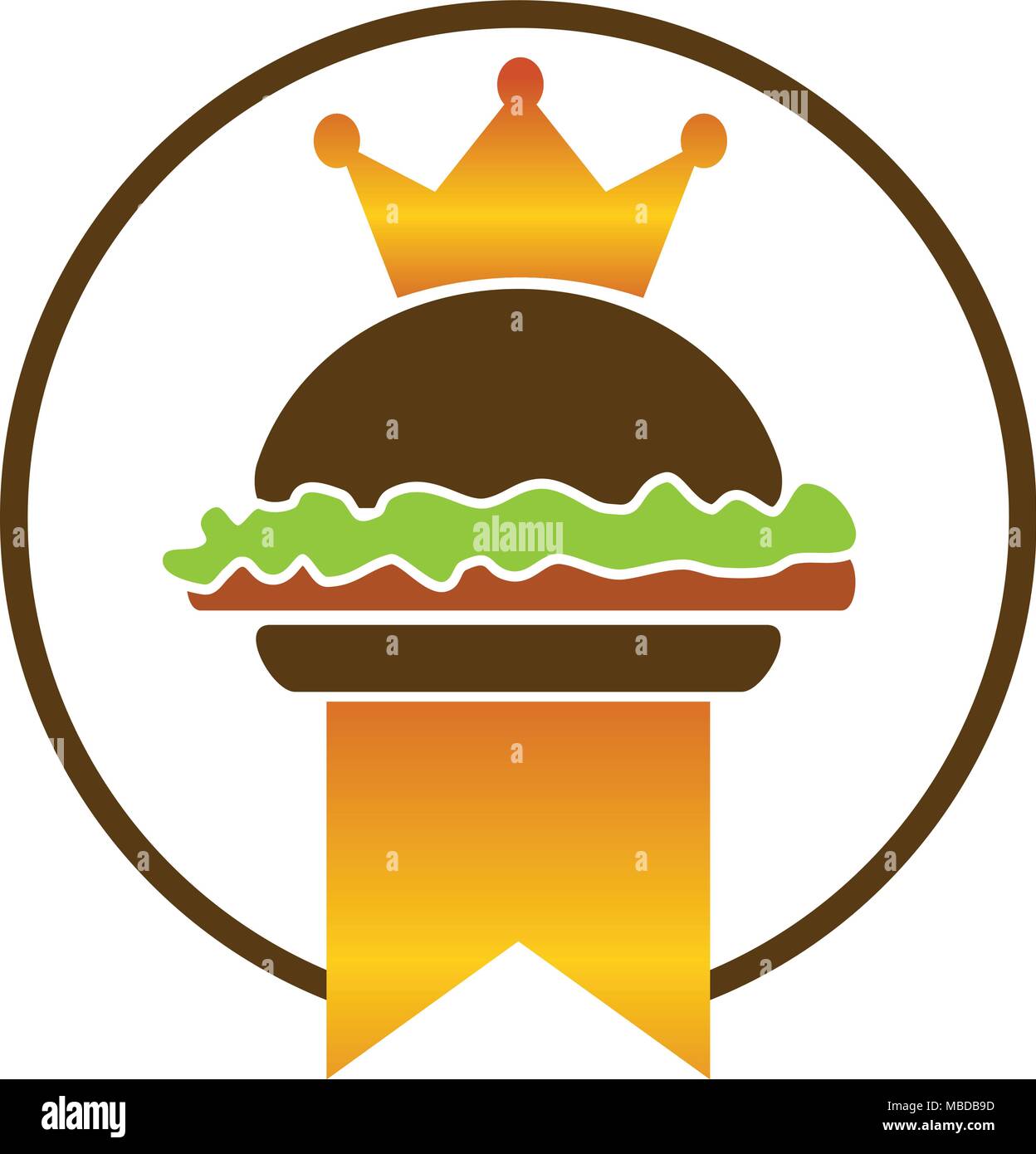 King Burger Logo Design Template Vector Stock Vector Image & Art - Alamy