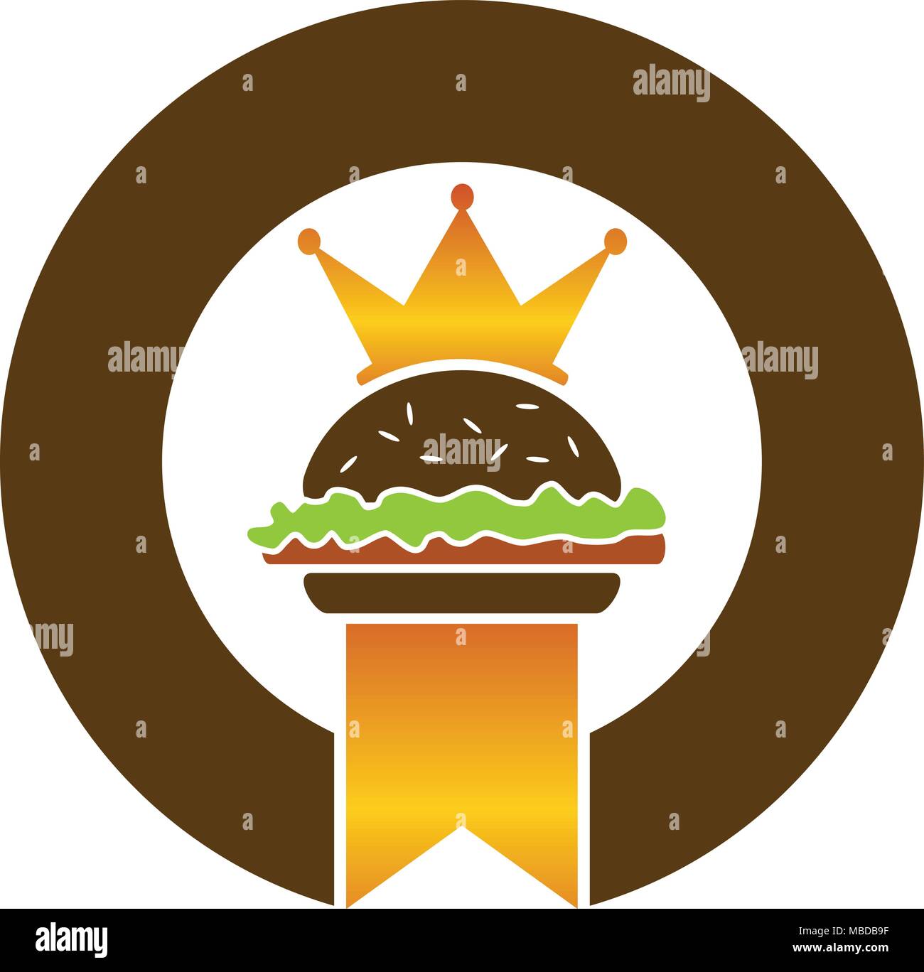 King Burger Logo Design Template Vector Stock Vector Image & Art - Alamy