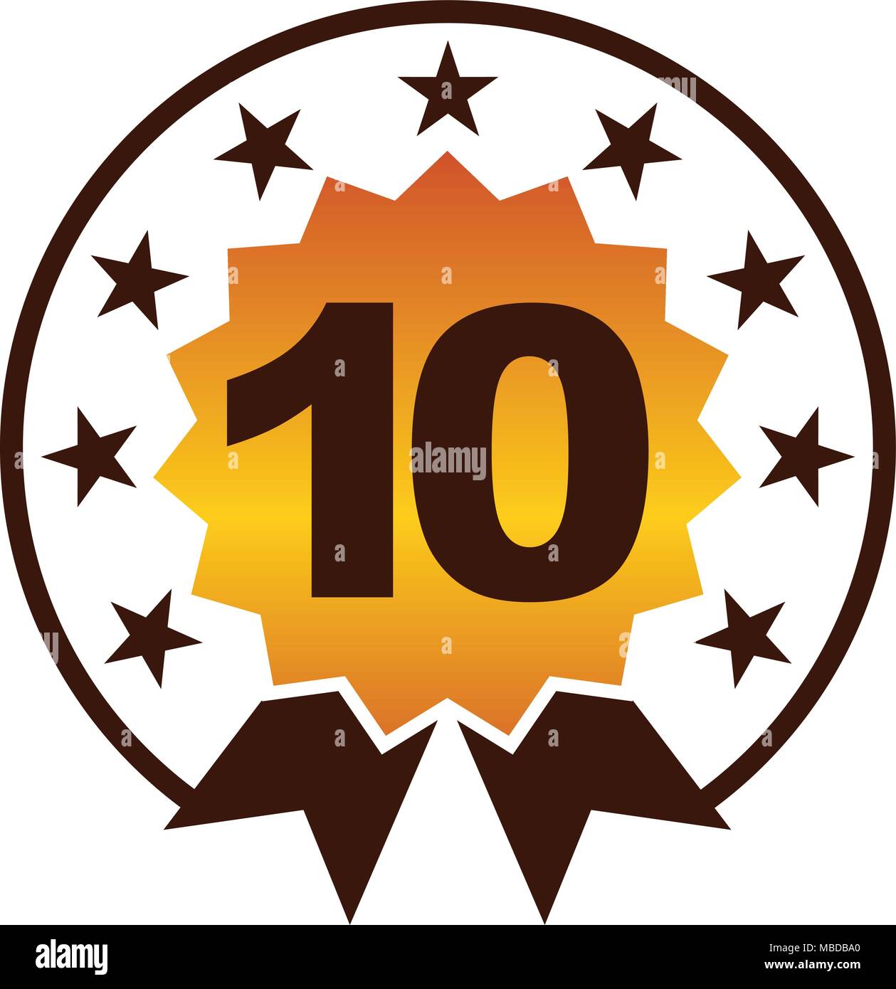 Emblem Best Quality Number 10 Stock Vector Image & Art - Alamy