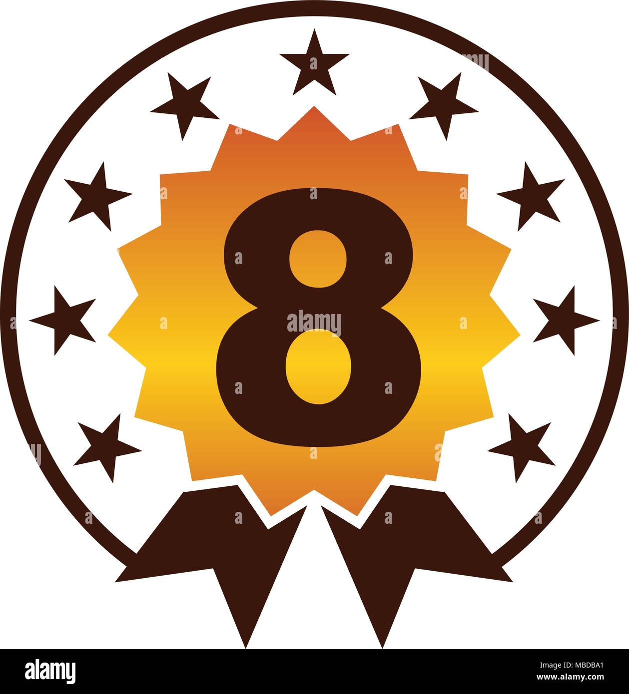 Emblem Best Quality Number 8 Stock Vector Image & Art - Alamy