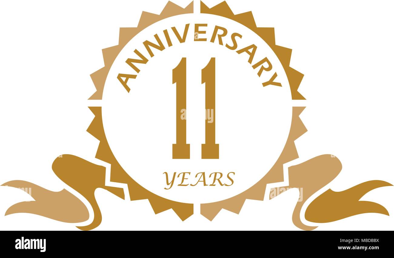 11 Years Ribbon Anniversary Stock Vector Image & Art - Alamy