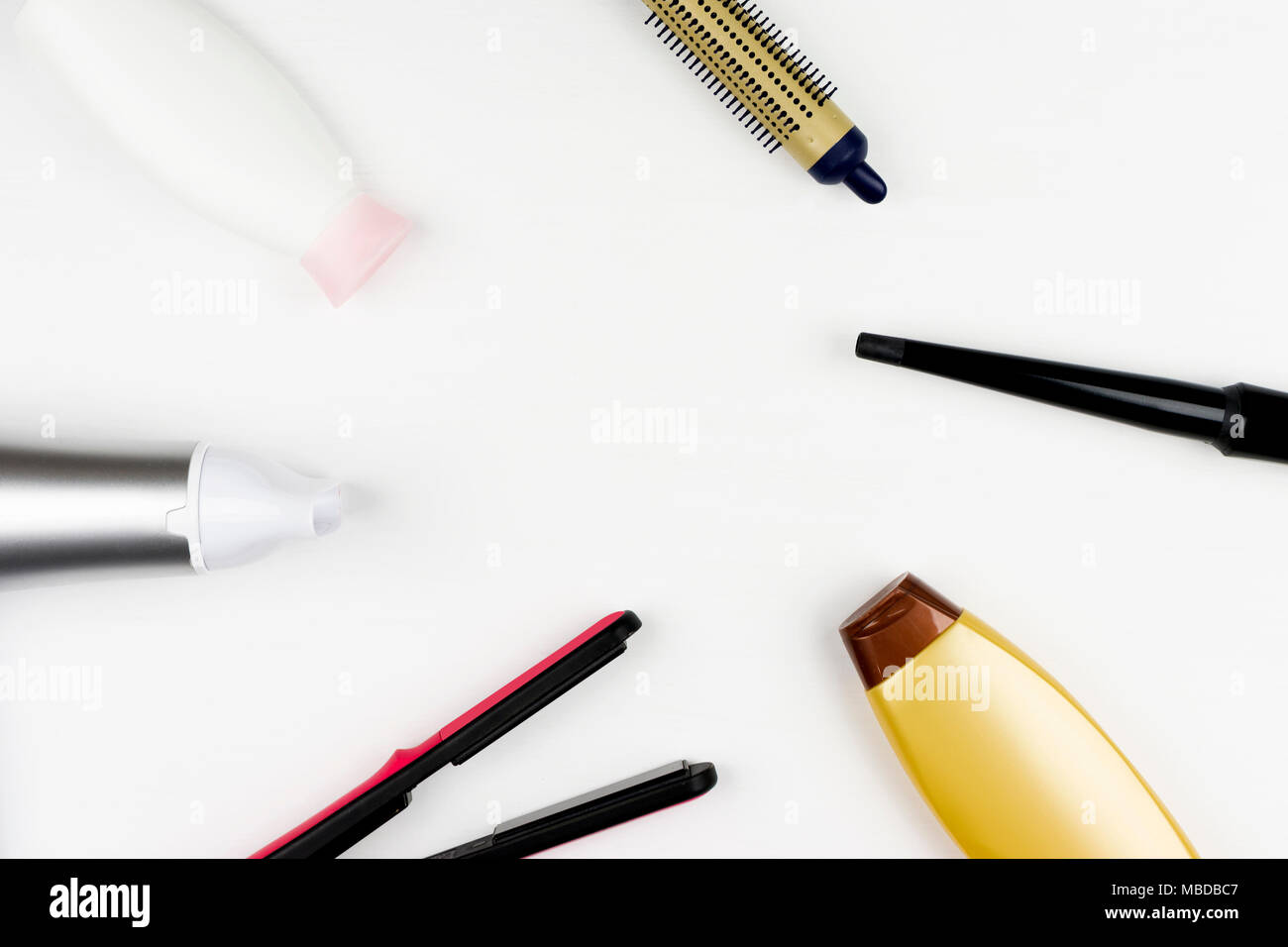 Hair tools isolated on white background, beauty and hairdressing ...