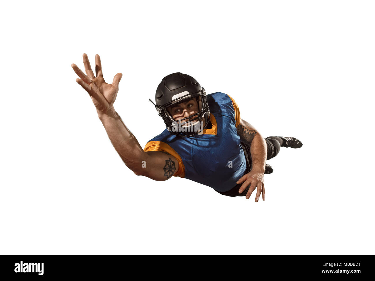 American football players jump on Cut Out Stock Images & Pictures - Alamy
