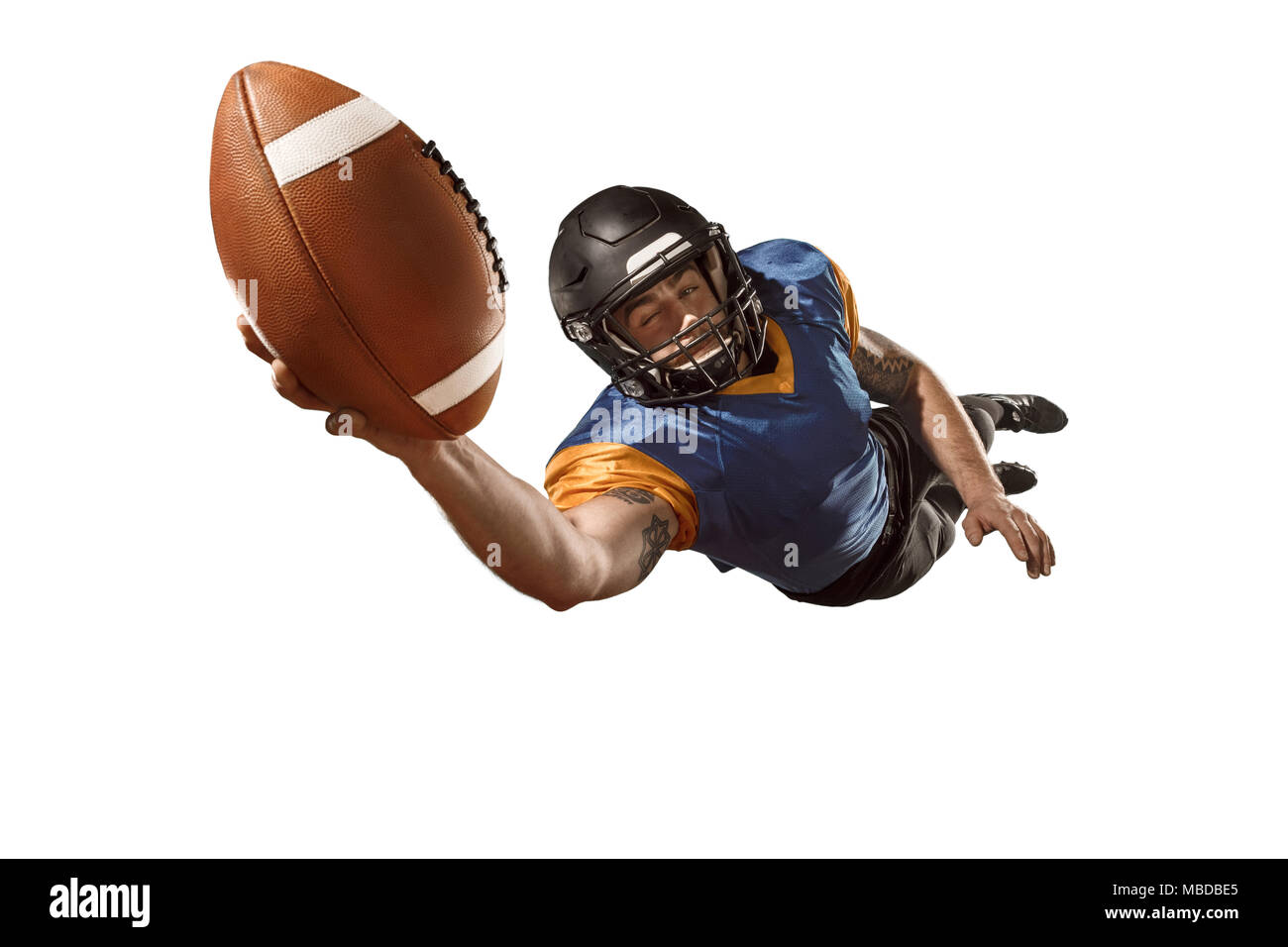 American football players jump on Cut Out Stock Images & Pictures - Alamy