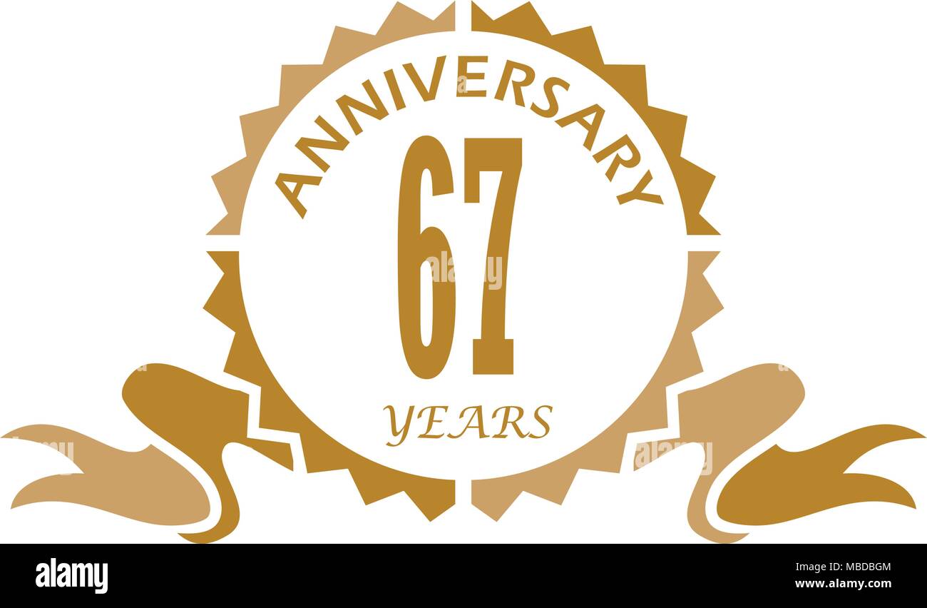 67 Years Ribbon Anniversary Stock Vector Image & Art - Alamy