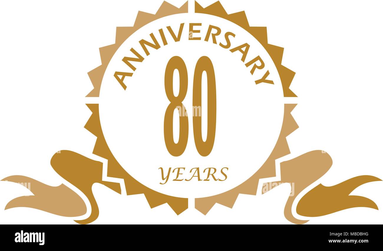 80 Years Ribbon Anniversary Stock Vector Image & Art - Alamy