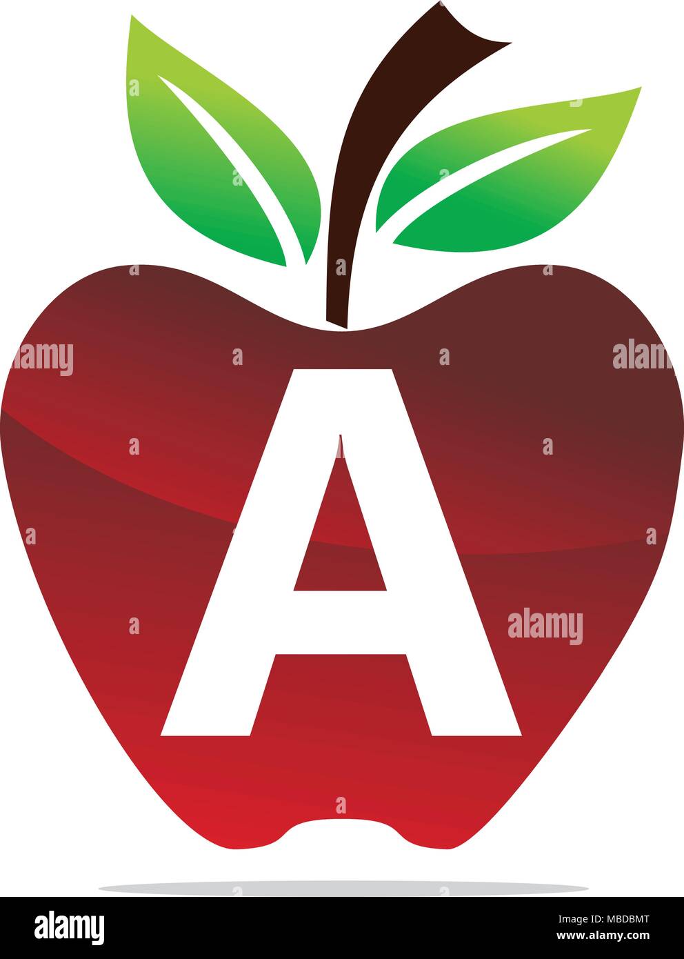 Apple letter A Logo Design Template Vector Stock Vector Image & Art - Alamy