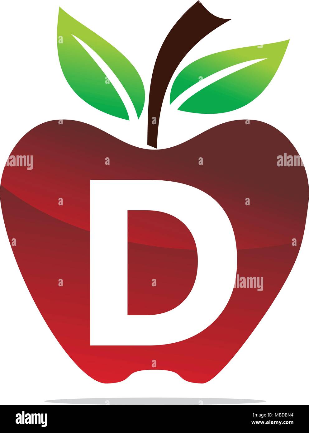Apple letter D Logo Design Template Vector Stock Vector Image & Art - Alamy