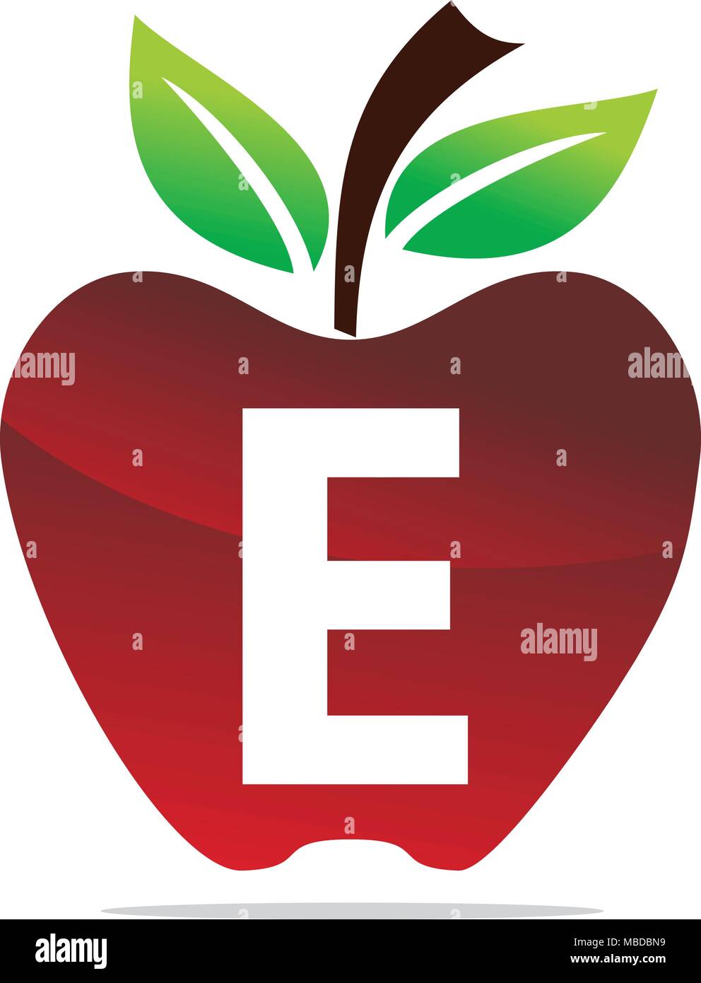 Apple letter E Logo Design Template Vector Stock Vector Image & Art - Alamy