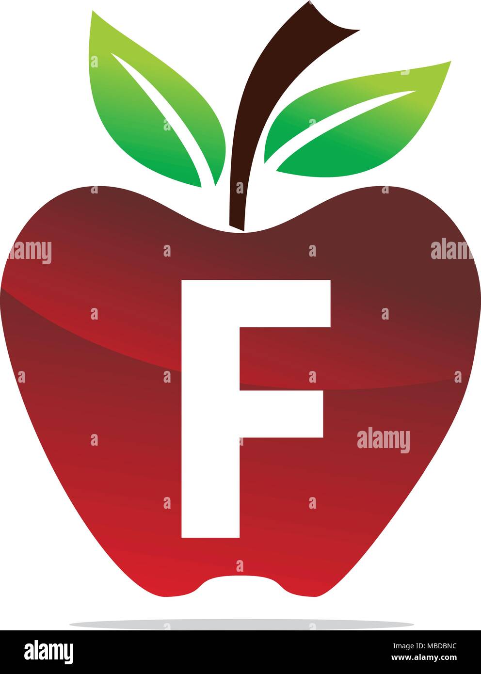 Apple letter F Logo Design Template Vector Stock Vector Image & Art - Alamy