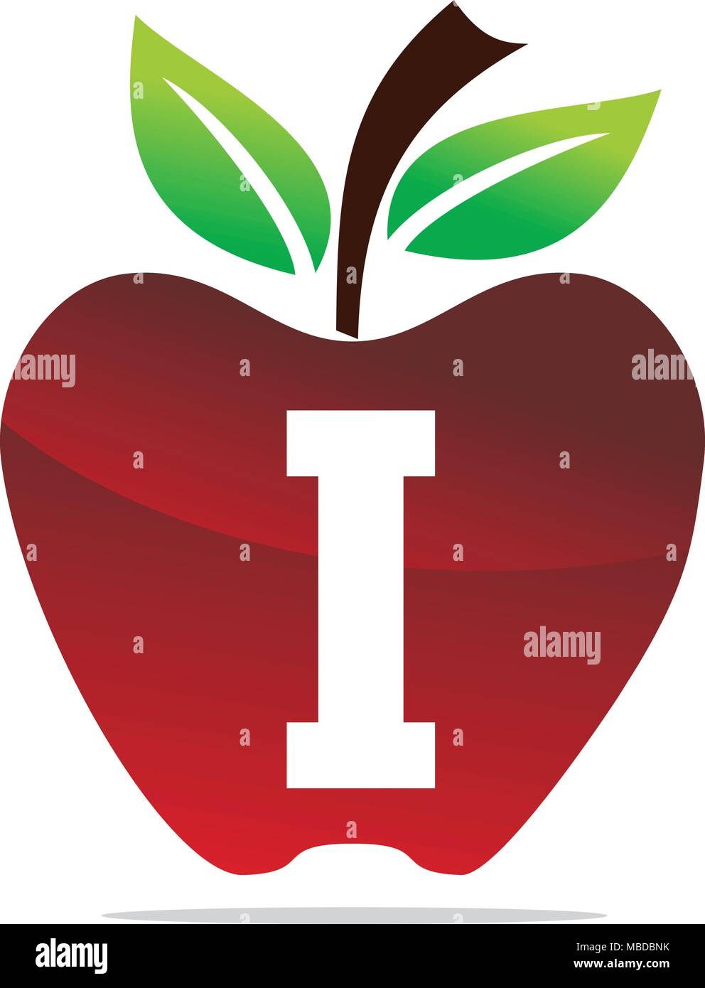 Apple letter I Logo Design Template Vector Stock Vector Image & Art - Alamy