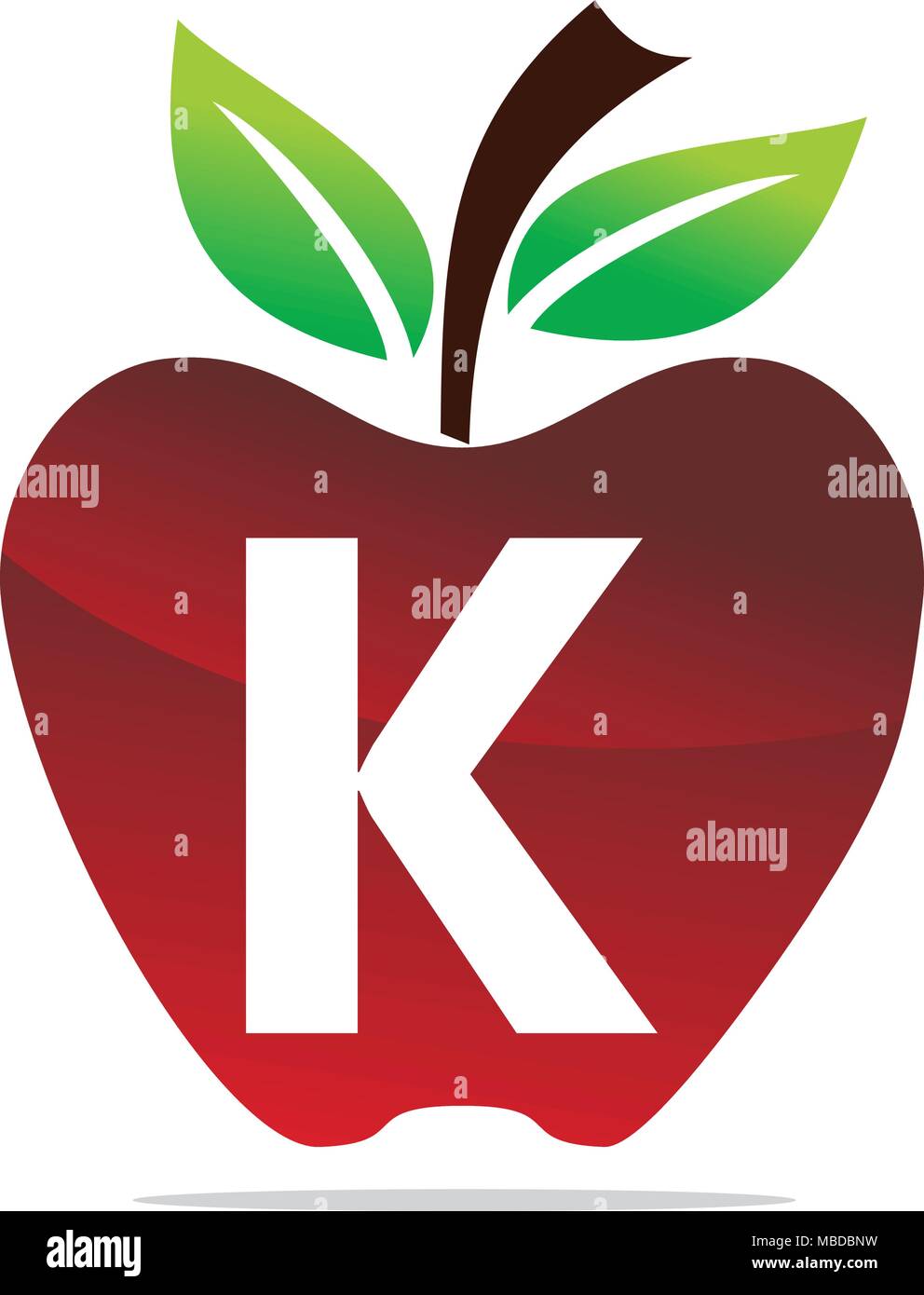 Apple letter K Logo Design Template Vector Stock Vector Image & Art - Alamy