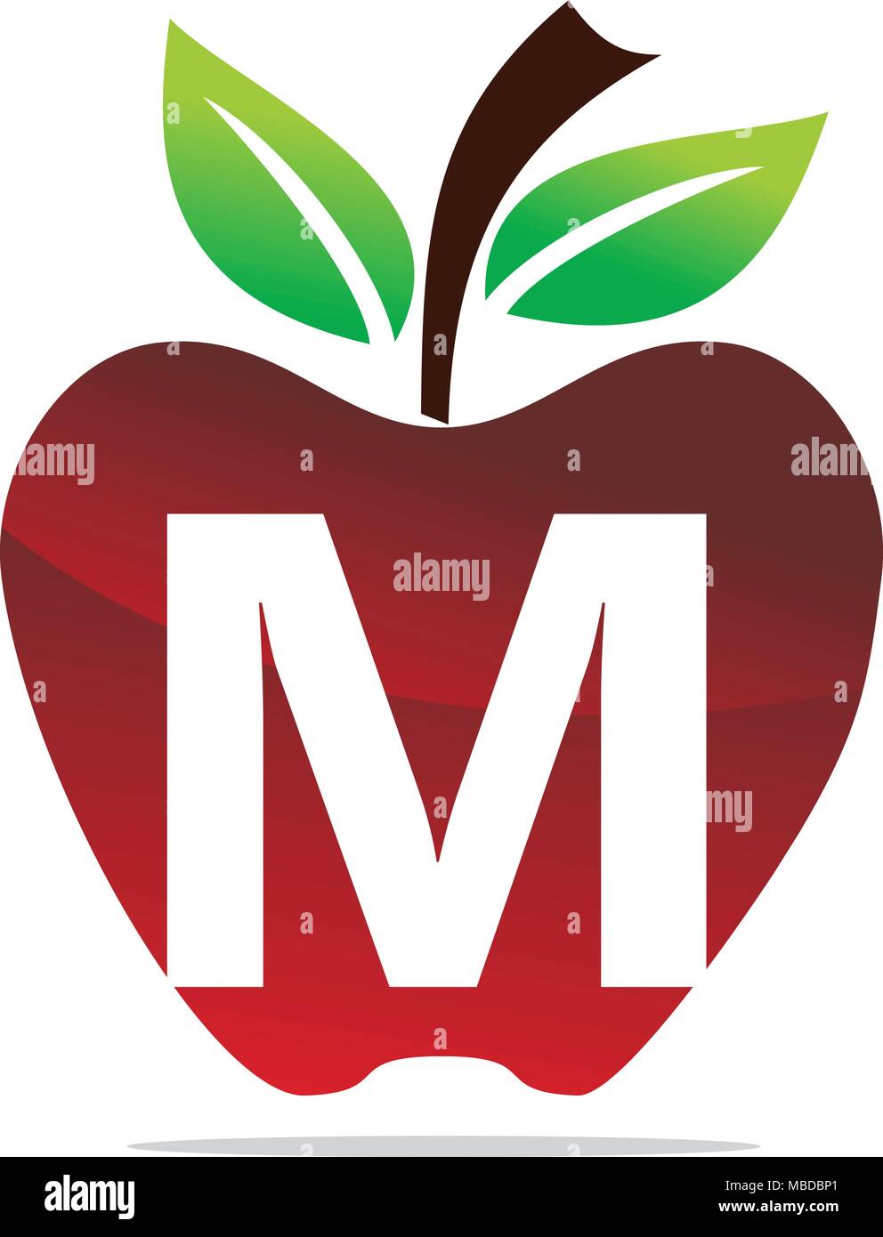 Apple letter M Logo Design Template Vector Stock Vector Image & Art - Alamy