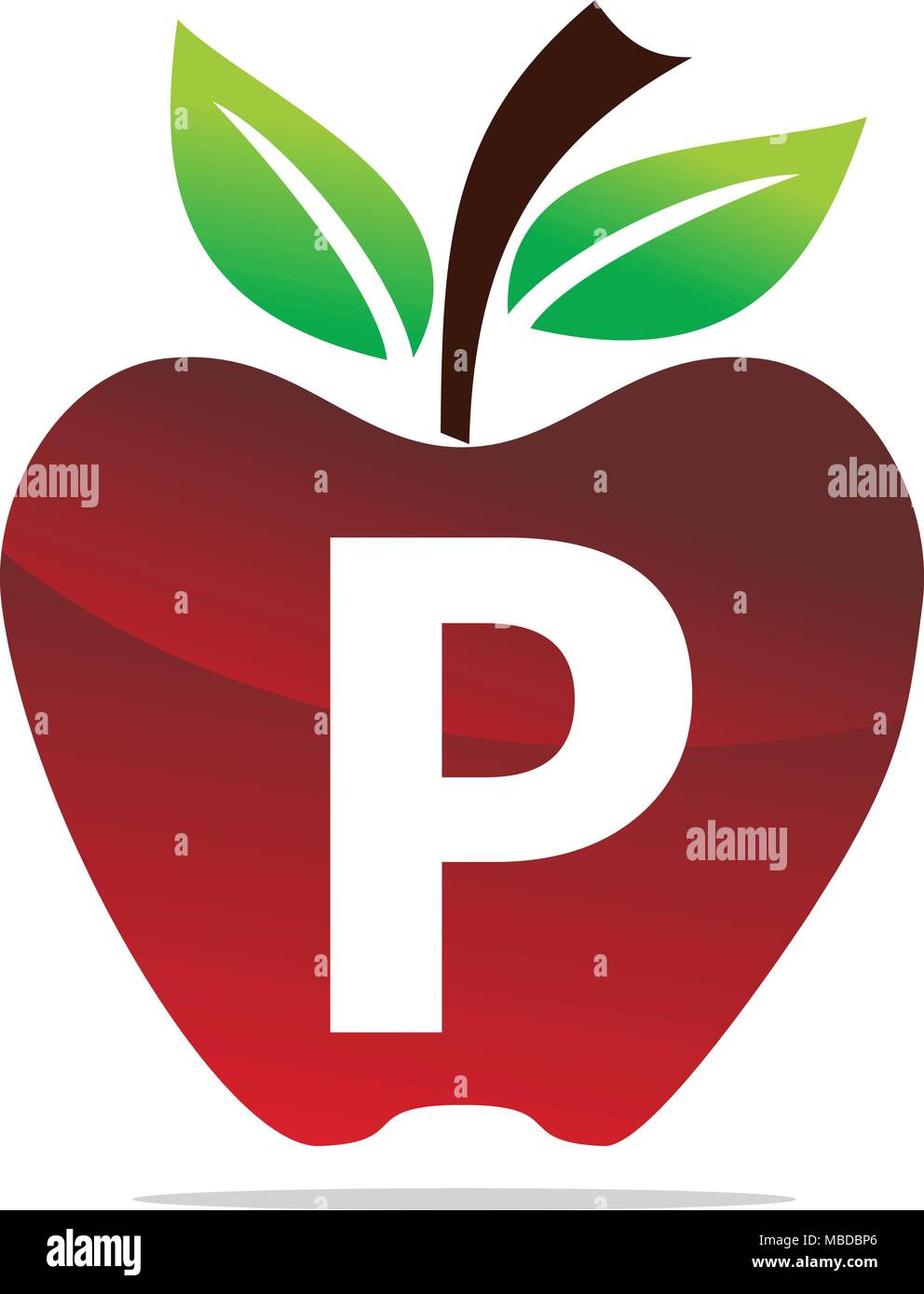 Apple letter P Logo Design Template Vector Stock Vector Image & Art - Alamy