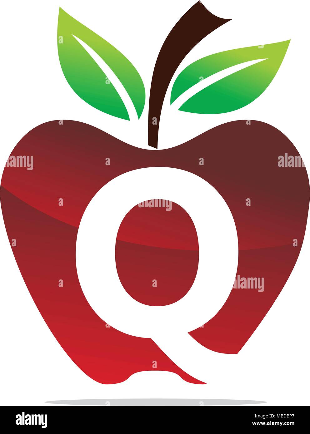 Apple letter Q Logo Design Template Vector Stock Vector Image & Art - Alamy