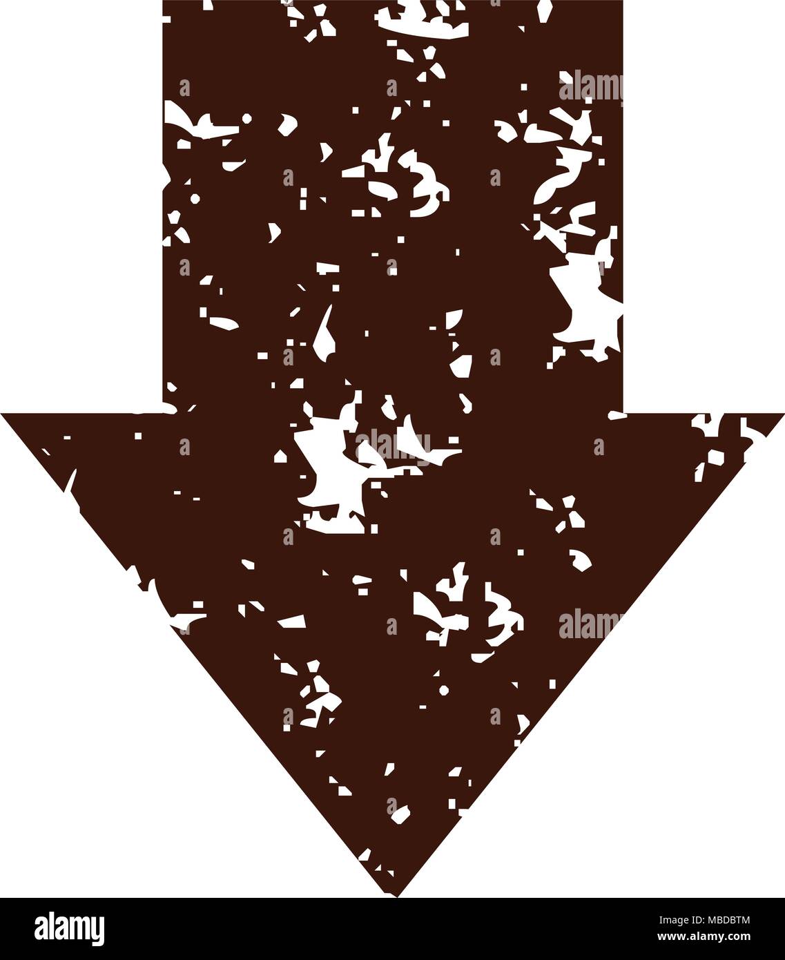 Arrow Rough Down Template Stock Vector Image & Art - Alamy