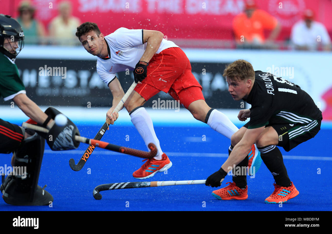 England's Phillip Roper gets a shot in on goal infant of Wales' Gareth ...