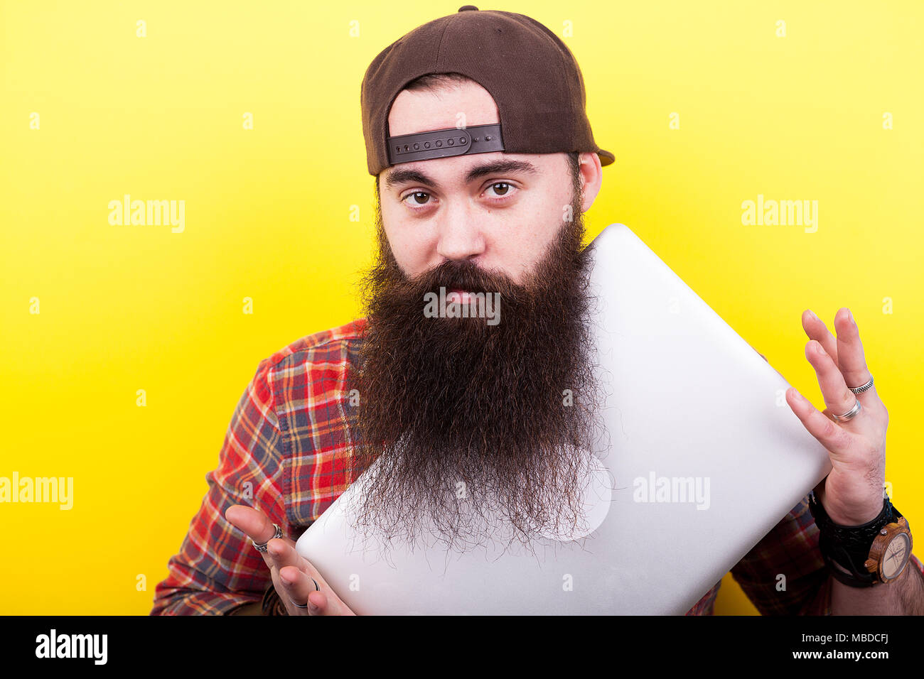 Portrait long bearded student hi-res stock photography and images - Alamy