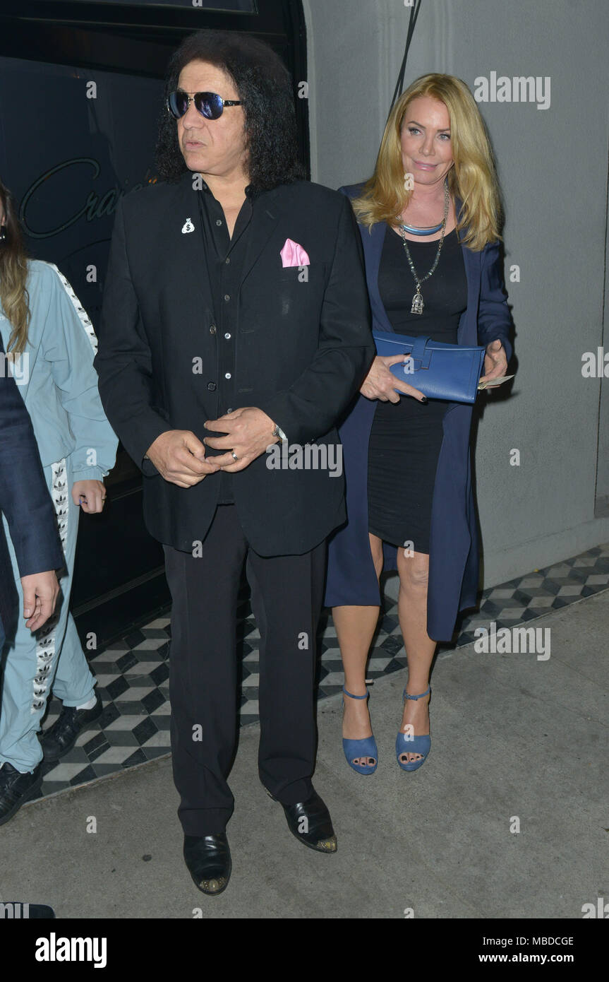 Gene Simmons and his wife Shannon Tweed out for dinner at Craig's ...