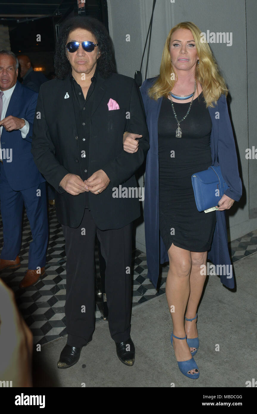 Gene Simmons and his wife Shannon Tweed out for dinner at Craig's ...