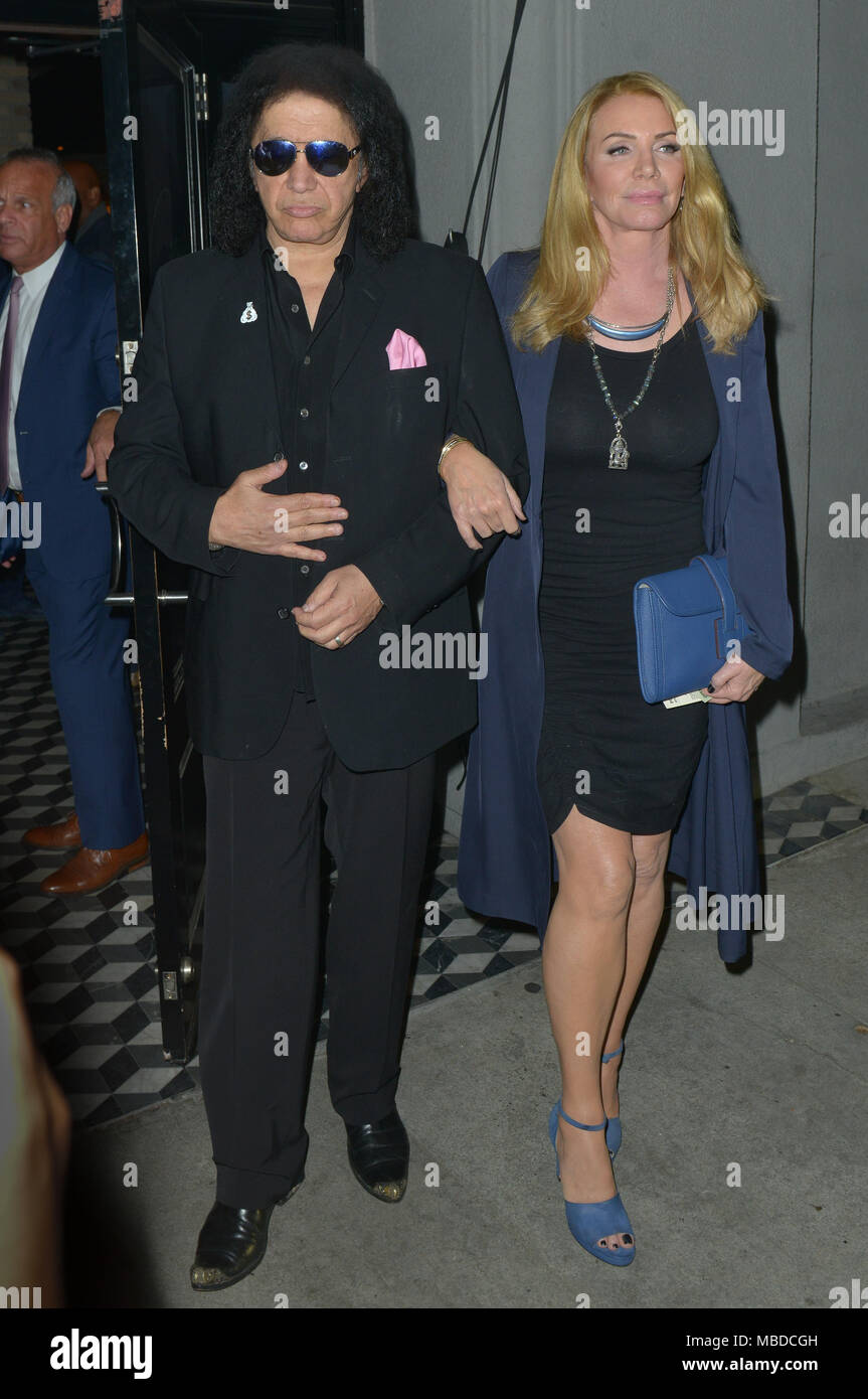 Gene Simmons and his wife Shannon Tweed out for dinner at Craig's ...