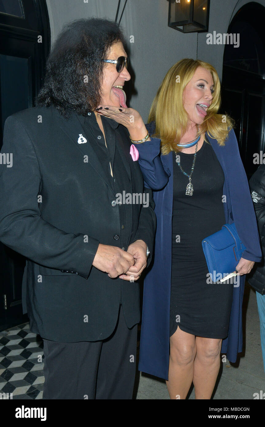 Gene Simmons and his wife Shannon Tweed out for dinner at Craig's ...
