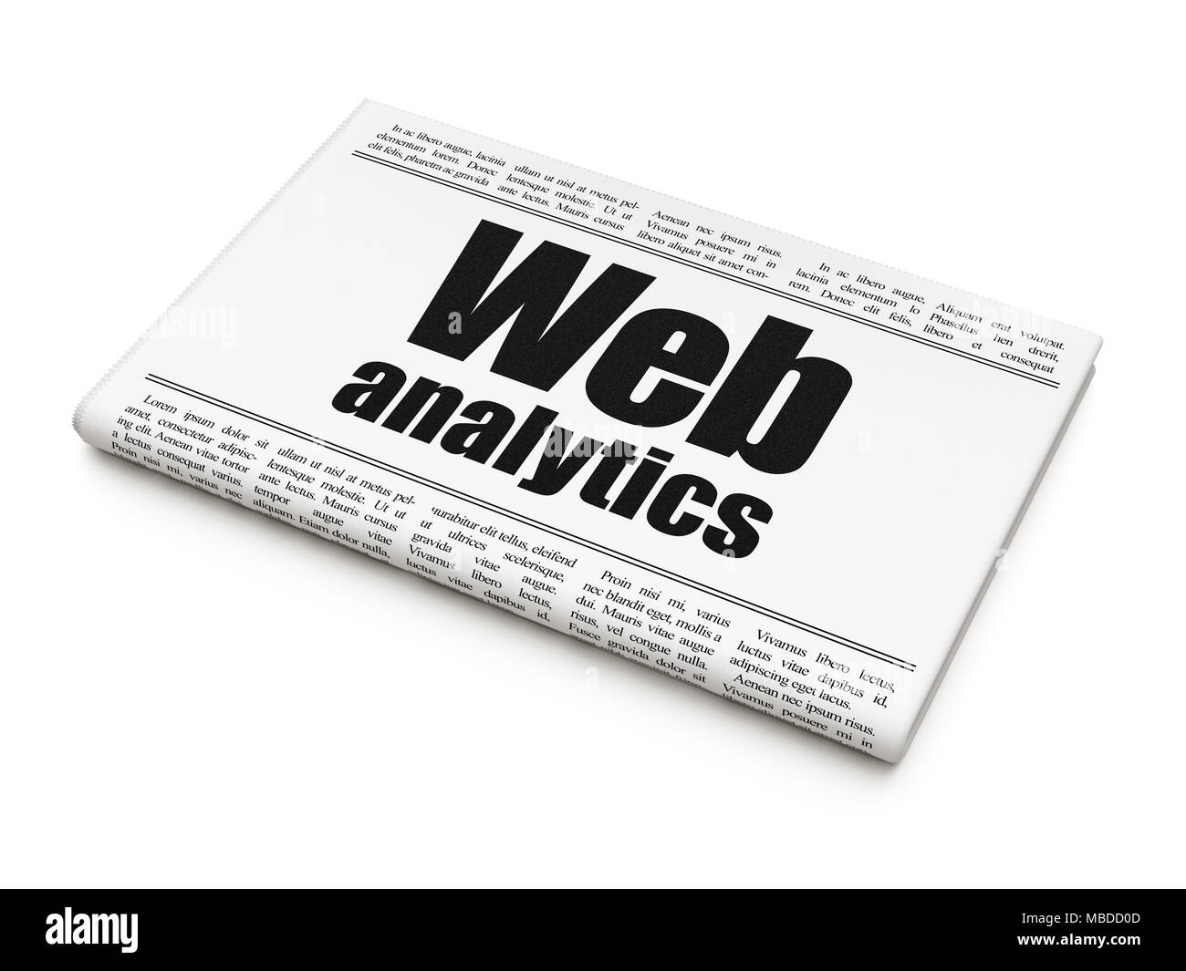 Web development concept: newspaper headline Web Analytics Stock Photo ...