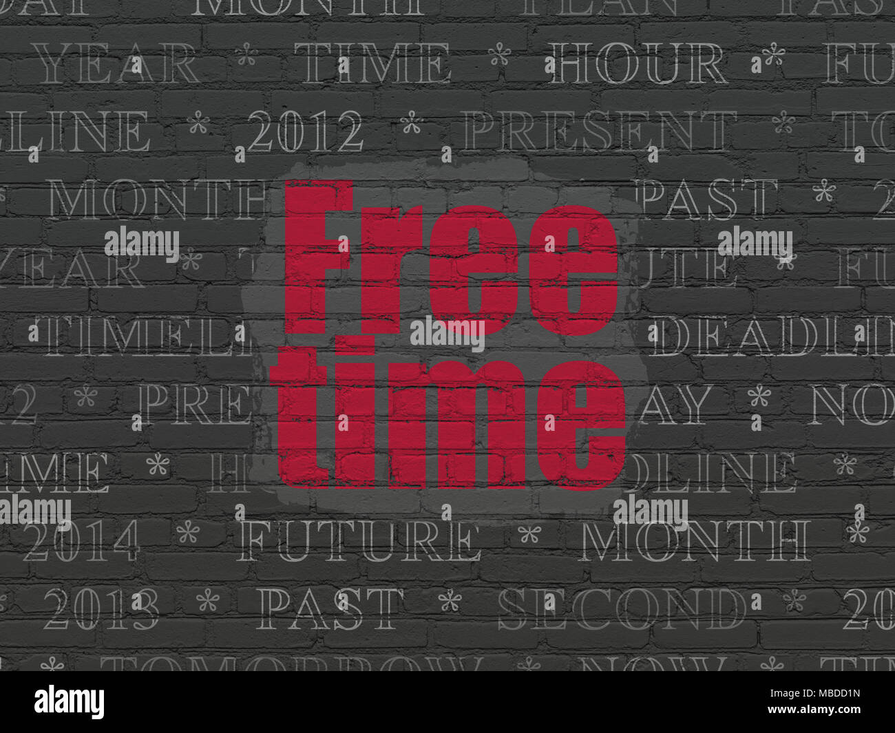 Timeline concept: Free Time on wall background Stock Photo - Alamy