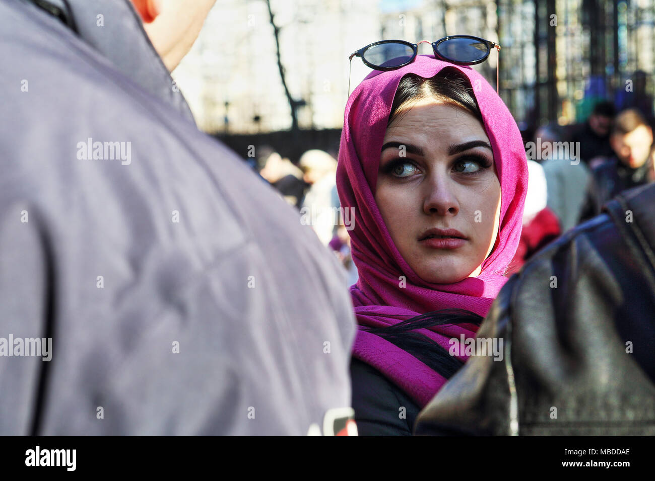 Ukrainian girl during the Orthodox Easter celebration in Kiev Stock ...