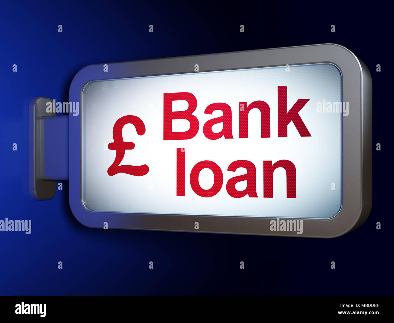 Money concept: Bank Loan and Pound on billboard background Stock Photo ...
