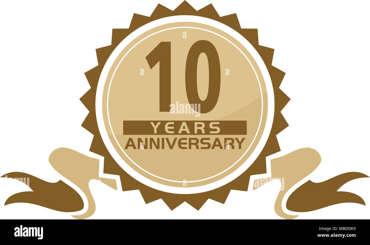 10 Years Ribbon Anniversary Stock Vector Image & Art - Alamy