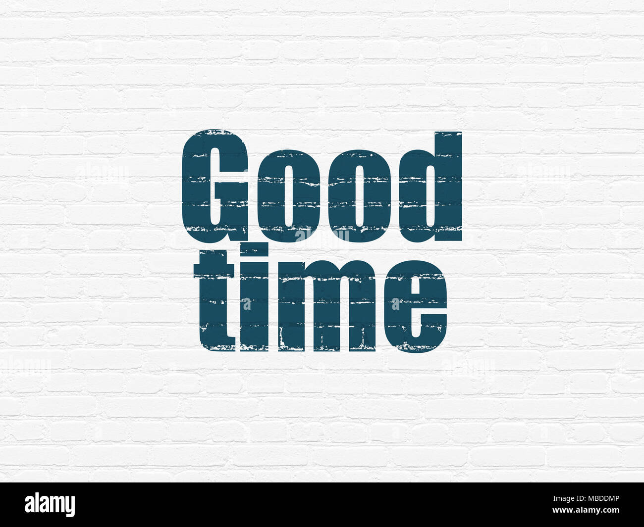 Time concept: Good Time on wall background Stock Photo - Alamy