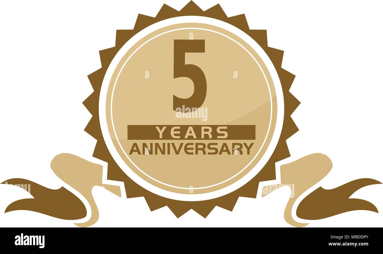 5 Years Ribbon Anniversary Stock Vector Image & Art - Alamy