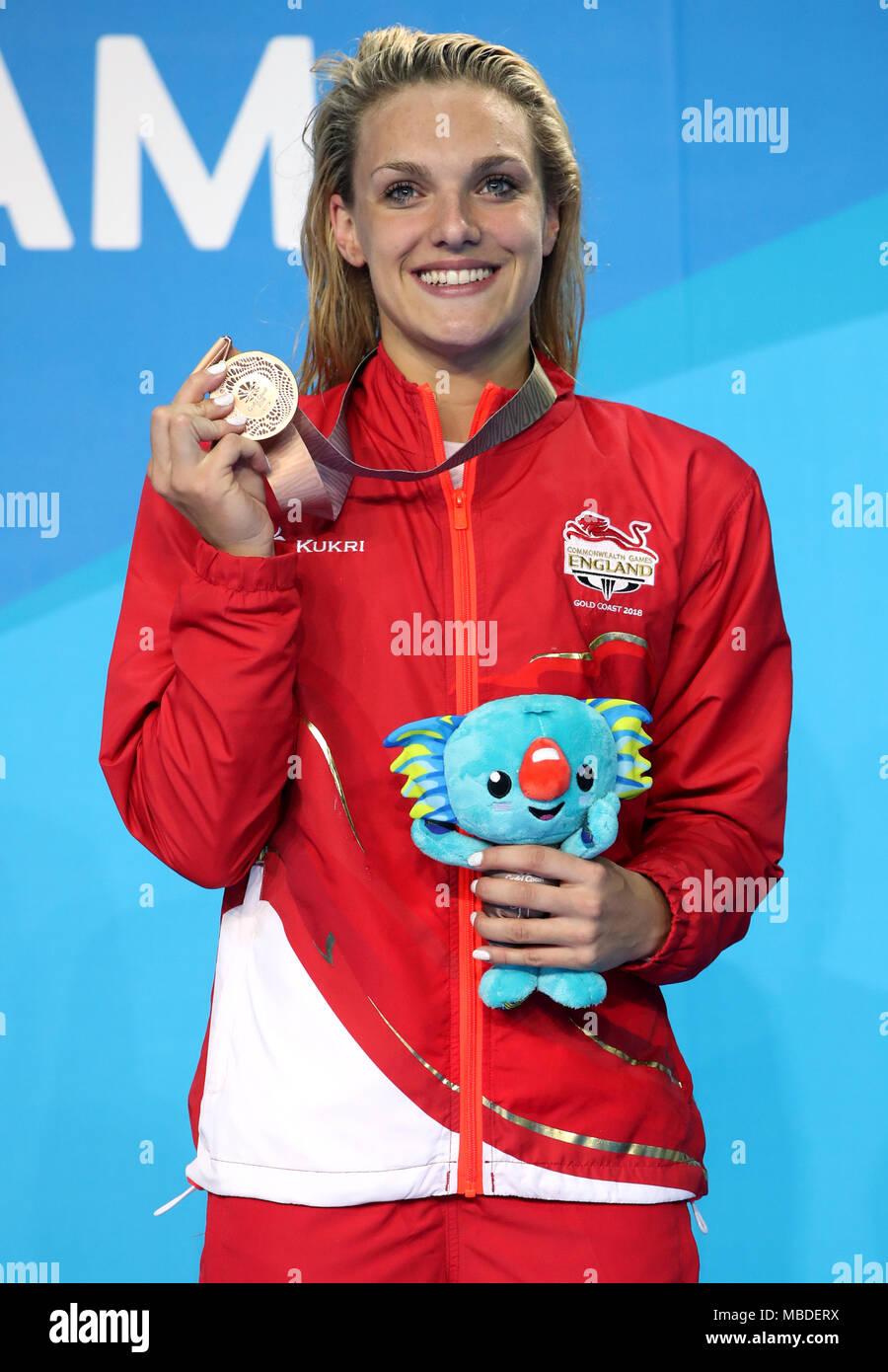 England's Eleanor Faulkner with her bronze medal following the women's ...