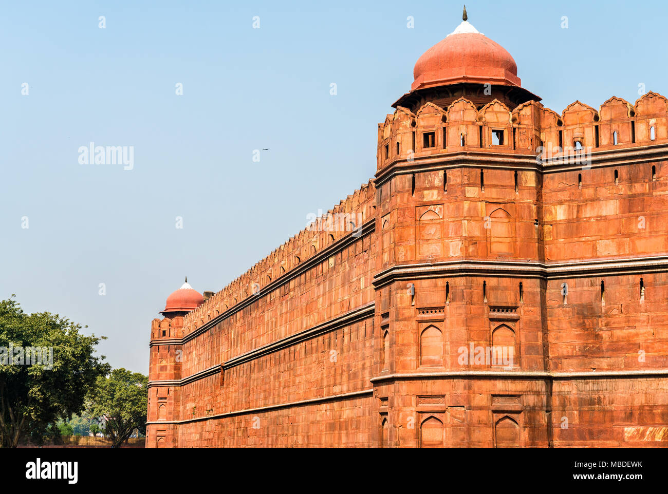 Defensive wall of Red Fort in Delhi, India Stock Photo - Alamy