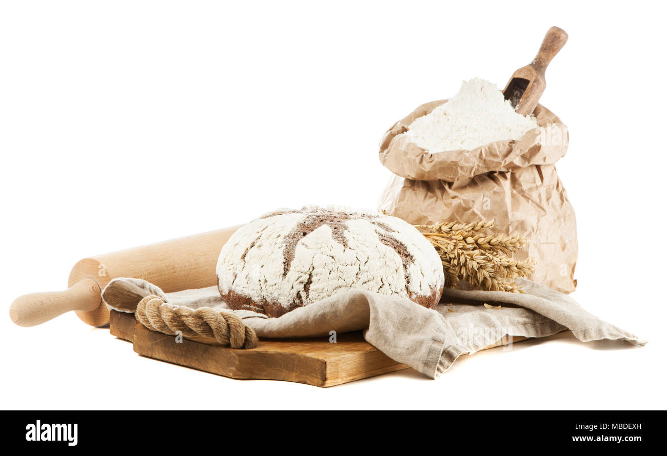 Flour top view Cut Out Stock Images & Pictures - Alamy