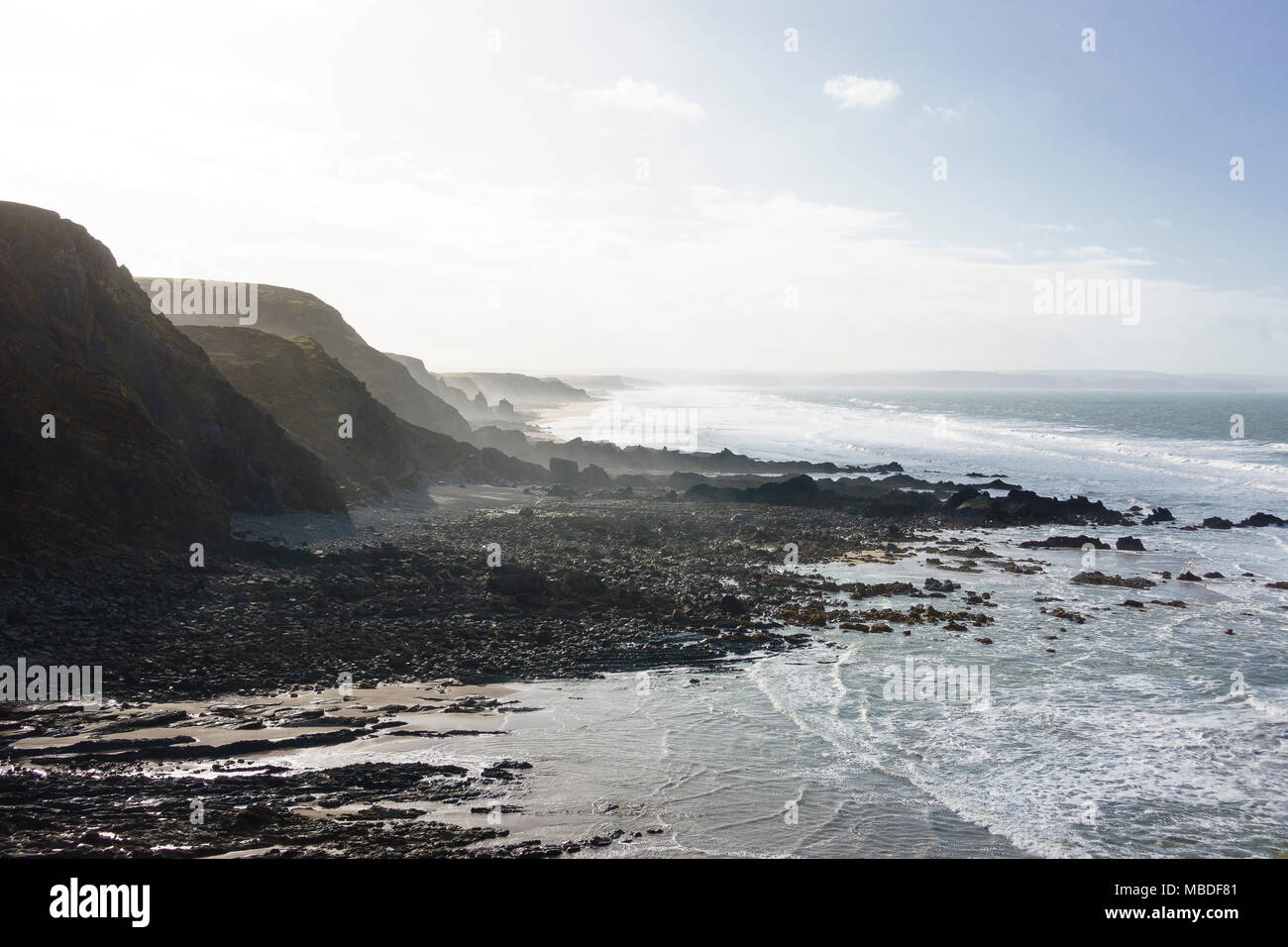 Duckpool Bay, Cornish Coast Stock Photo - Alamy