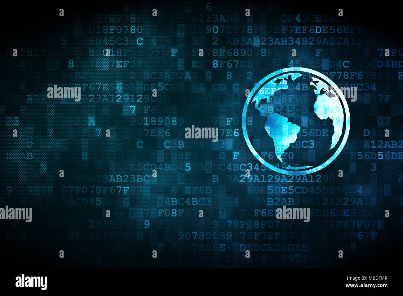 Science concept: Globe on digital background Stock Photo - Alamy