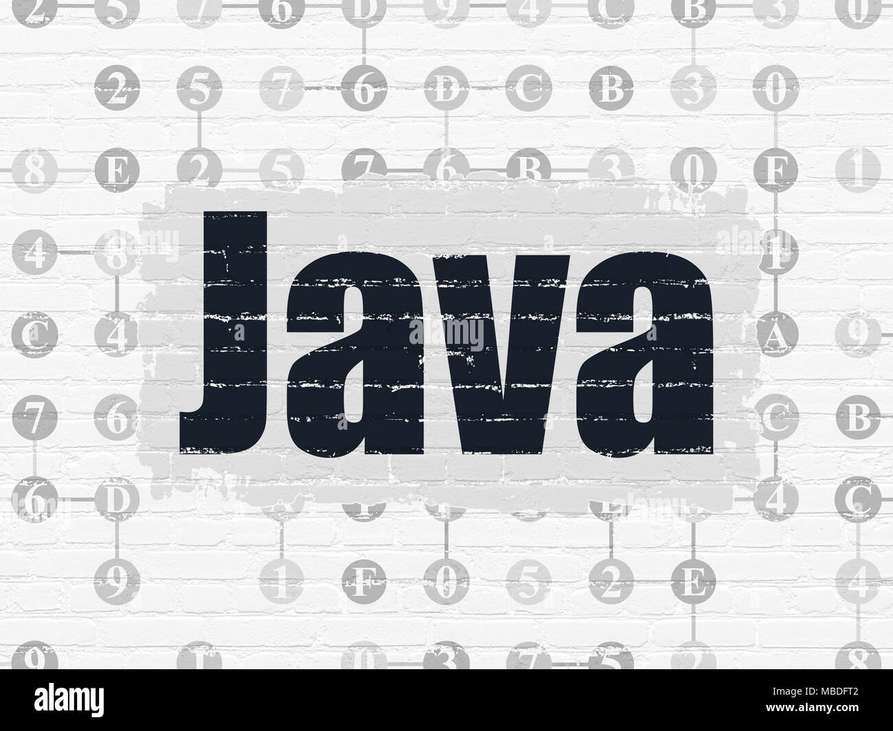 Programming Concept: Java On Wall Background Stock Photo - Alamy