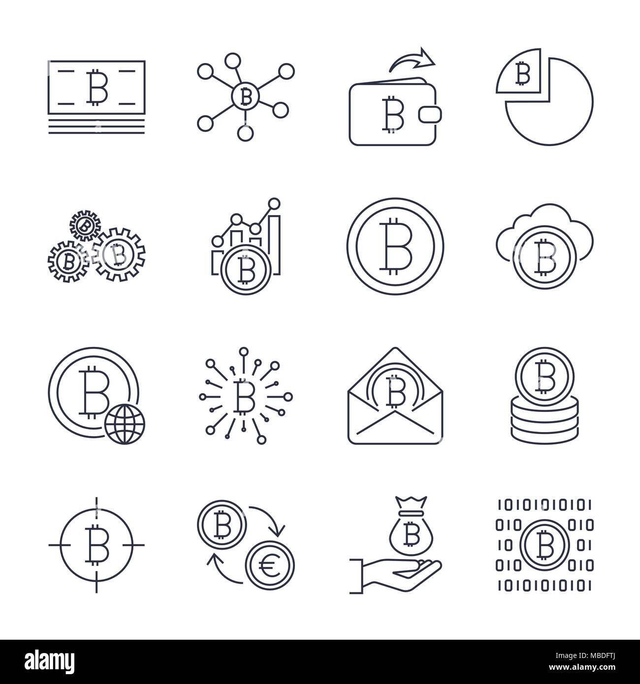 Cryptocurrency logo set hi-res stock photography and images - Alamy