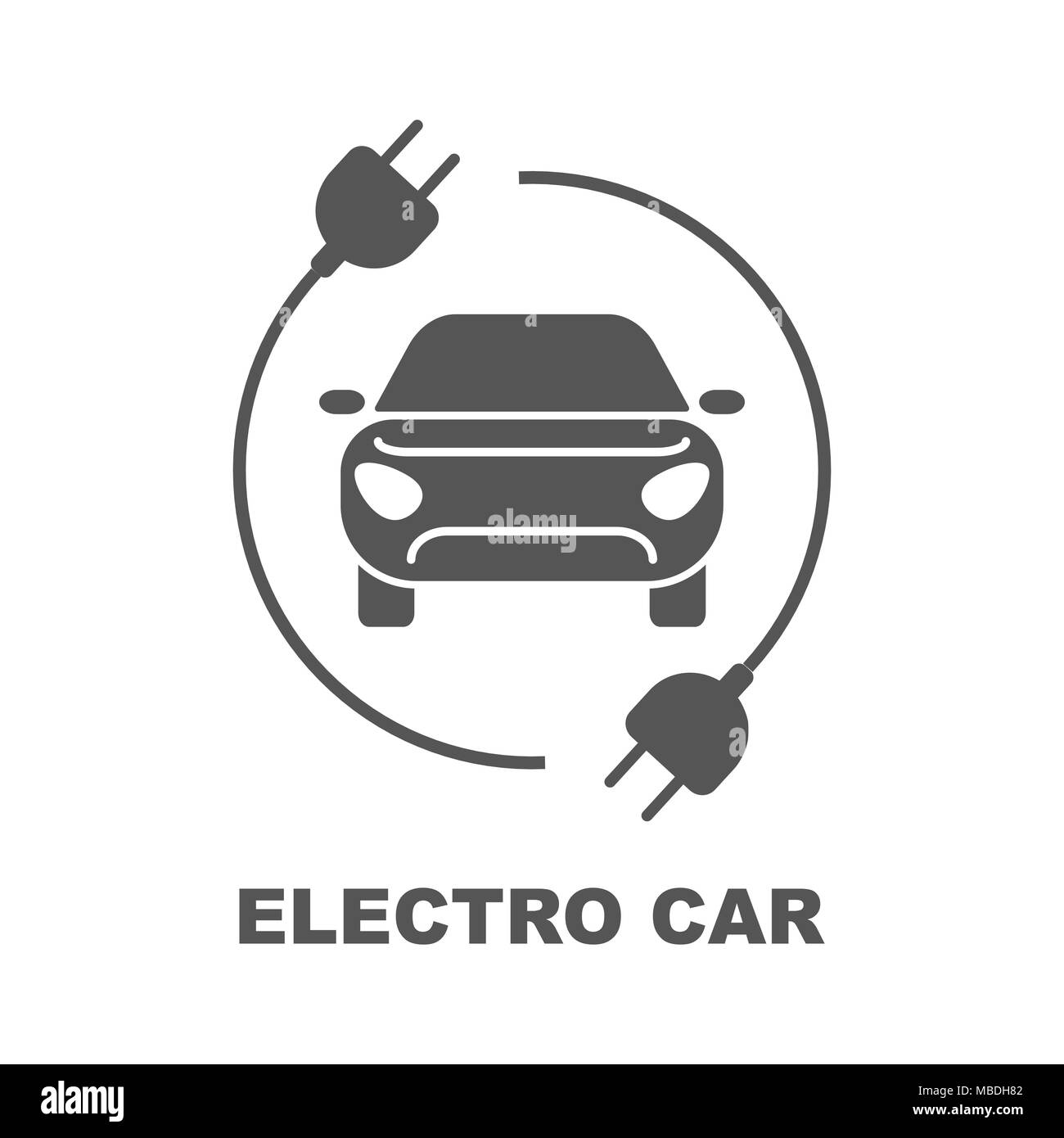 Electro car logo, flat, digital icon for web and mobile Stock Vector ...