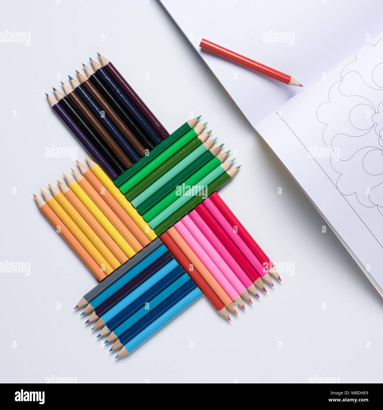 Colouring book and pencils hi-res stock photography and images - Alamy