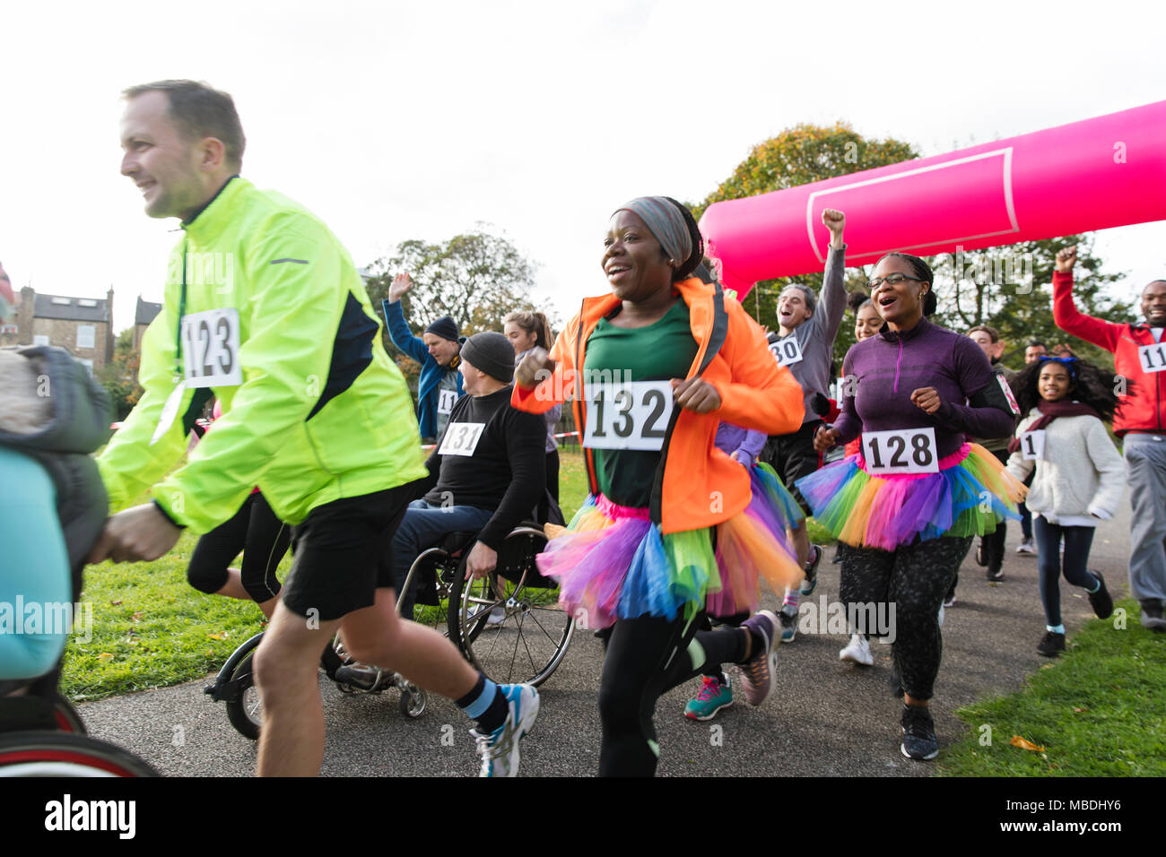 Disabled group running hi-res stock photography and images - Alamy