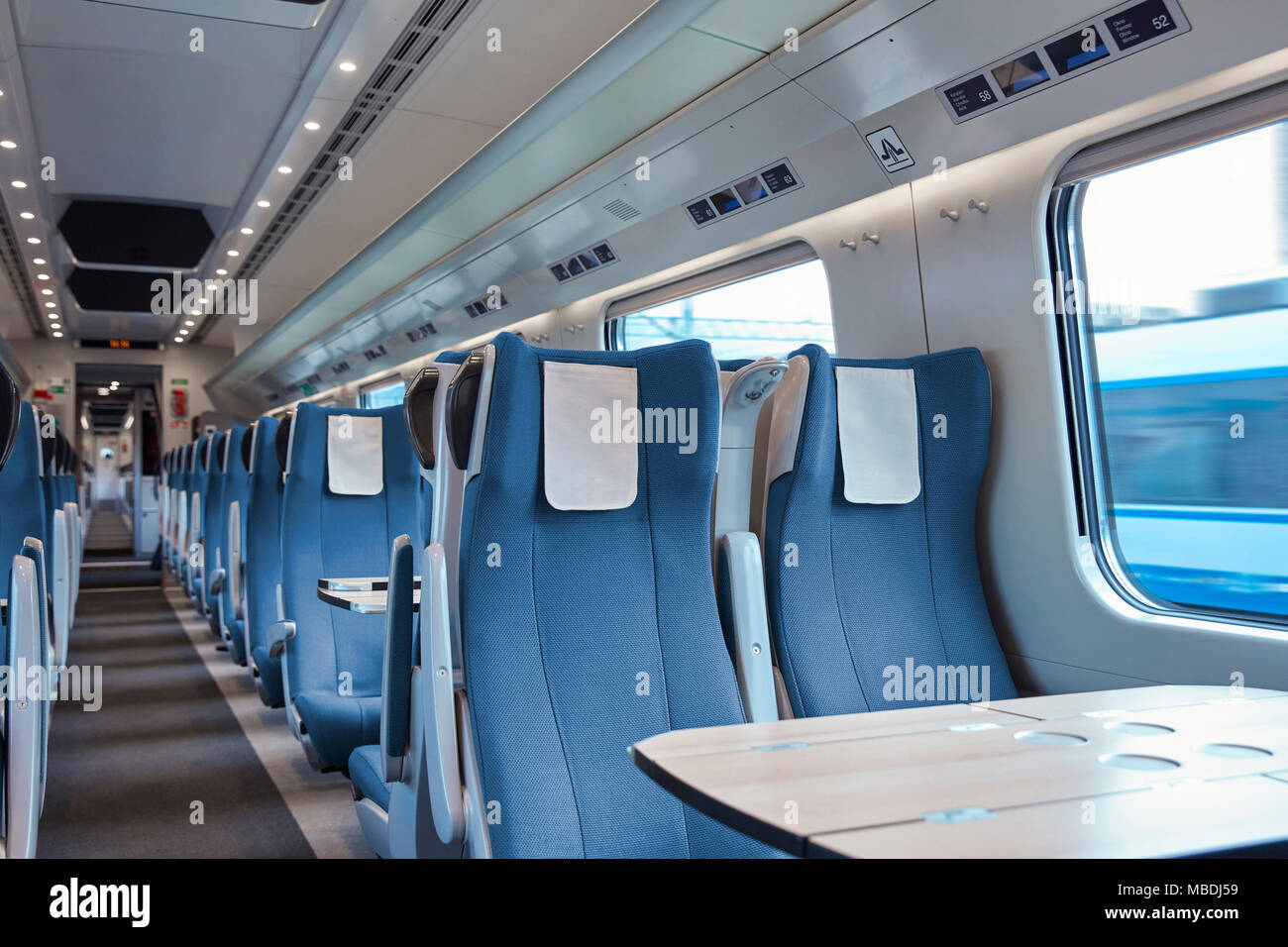 Empty passenger seat on train hi-res stock photography and images - Alamy