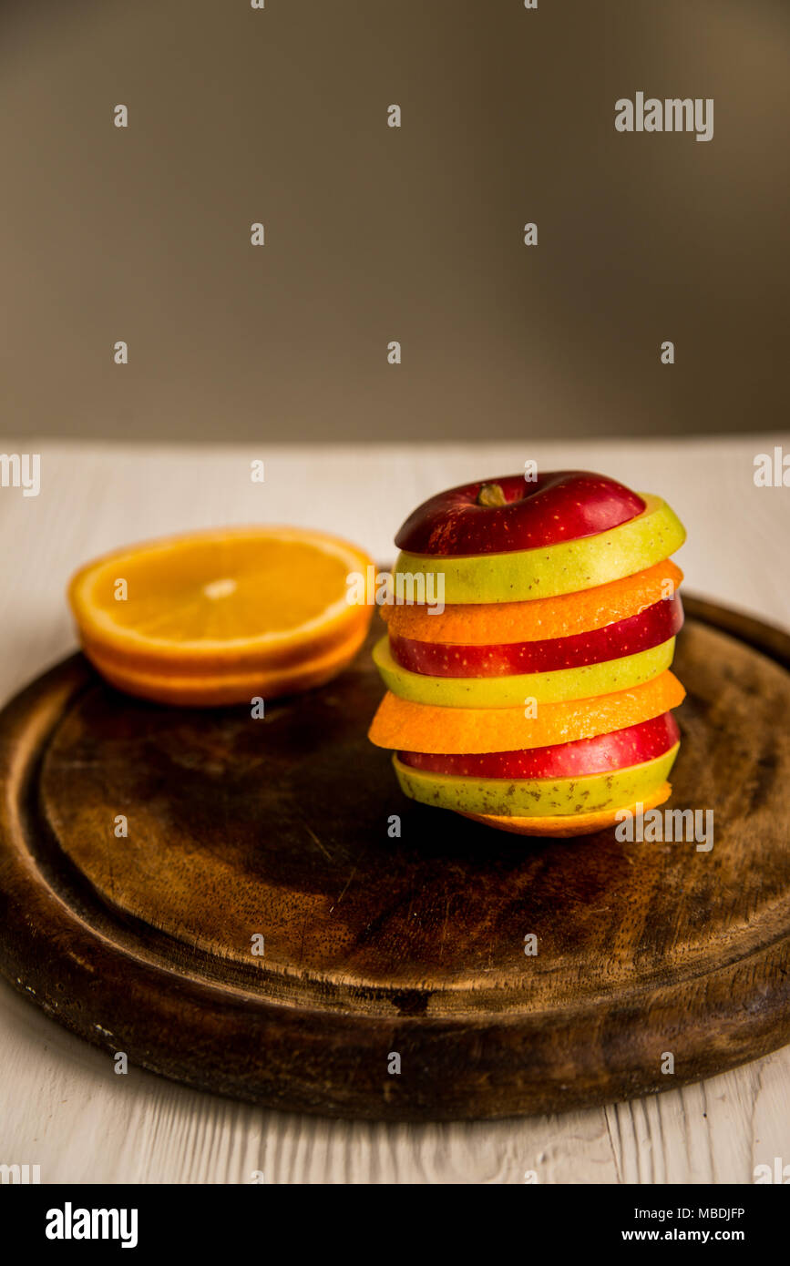 Stacked apple slices hi-res stock photography and images - Alamy