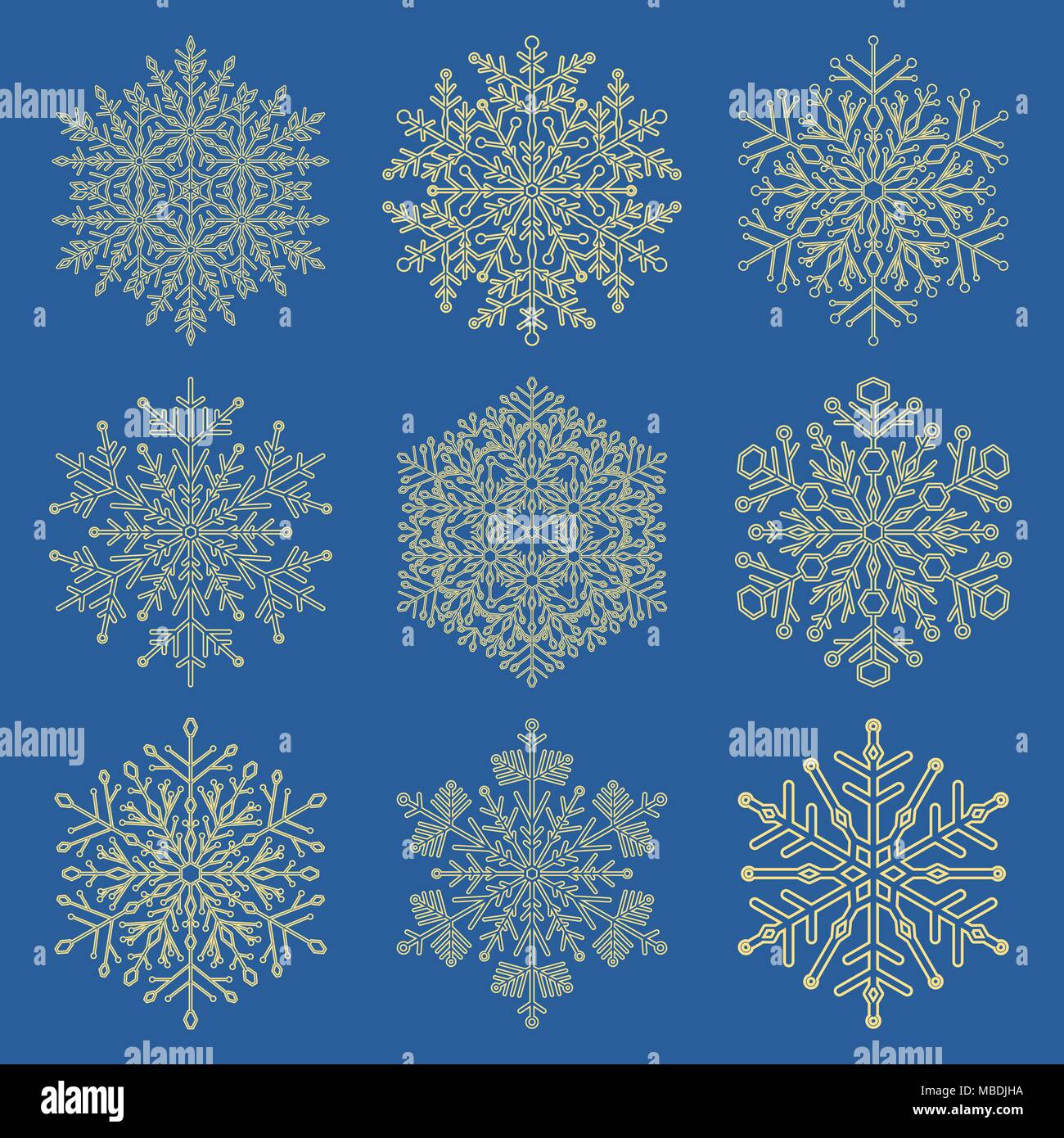Set of Vector Snowflakes Stock Vector Image & Art - Alamy